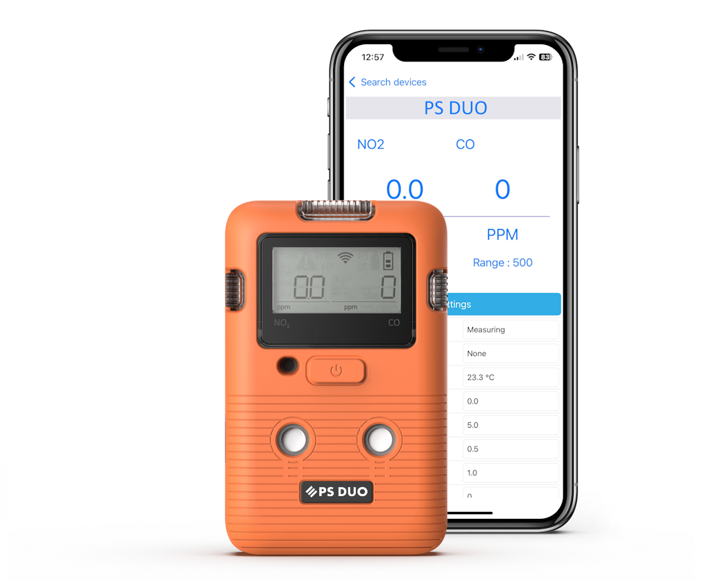 PS DUO Dual Gas Detector – Real-Time Toxic Gas Monitoring with Wireless ...