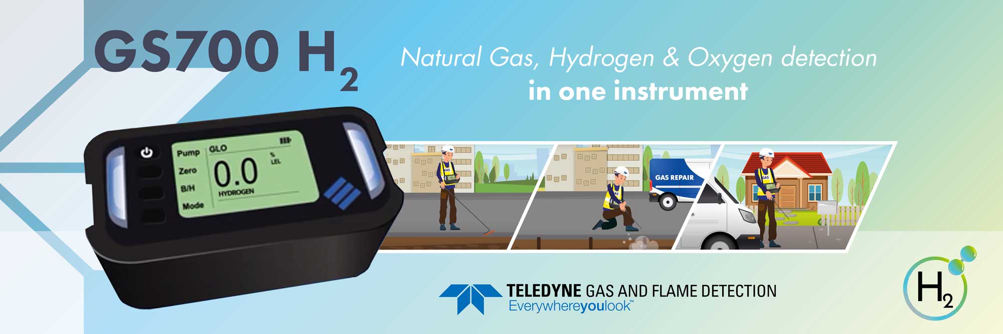 Hydrogen gas and flame detection